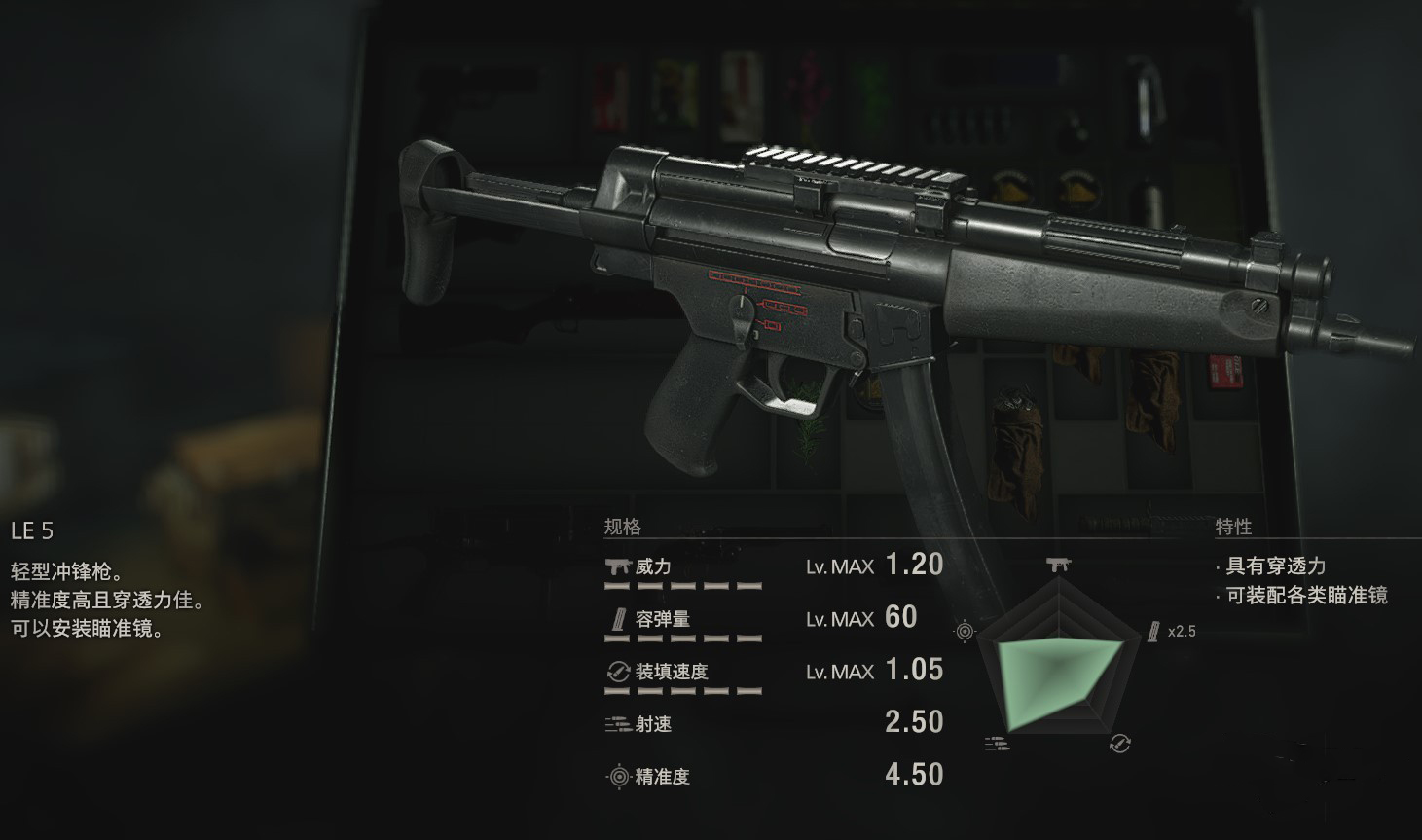 生化危机4重制版LE5冲锋枪怎么样-生化危机4重制版LE5冲锋枪武器图鉴-多特游戏